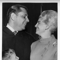 Sheldon Grossfeld with wife Doris and son Robert at his swearing in as ...