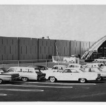 White Front department store view from parking lot — Calisphere
