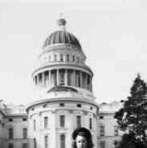 Edith Price in front of the Capitol — Calisphere