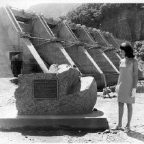 Ralston Afterbay Dam plaque — Calisphere