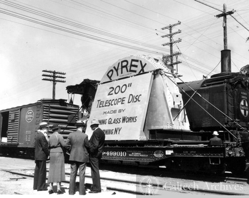 200" disc loaded on railway car — Calisphere