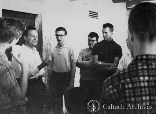 Richard Feynman with Caltech students — Calisphere