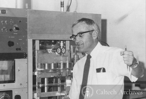 Clair C. Patterson with equipment — Calisphere