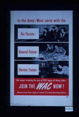 In the army - Wacs serve with the Air Forces - Ground Forces - Service ...
