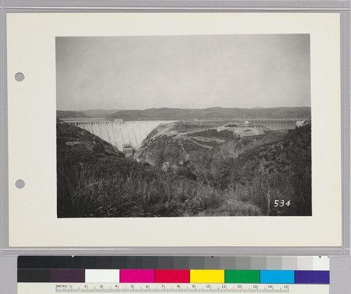 General View of Pardee Dam, Reservoir and Power Plant, with South ...