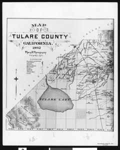 Map of Tulare County in 1892, 1900-1940 — Calisphere