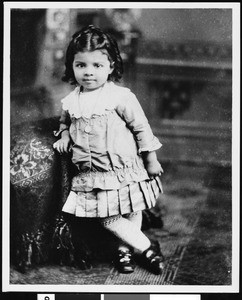 Portrait of a young Ana Begue, now Mrs. Packman — Calisphere