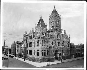 Exterior view of the San Bernardino County Courthouse, ca.1905 — Calisphere