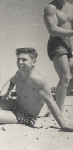 Tommy Roussel at Cowell Beach — Calisphere