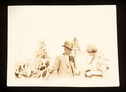 Dorothy Raegen Talbot and Luther Burbank in field of cactus — Calisphere