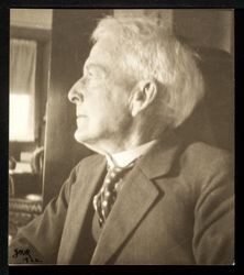 Luther Burbank Seated in Profile, Bust, 1922 — Calisphere