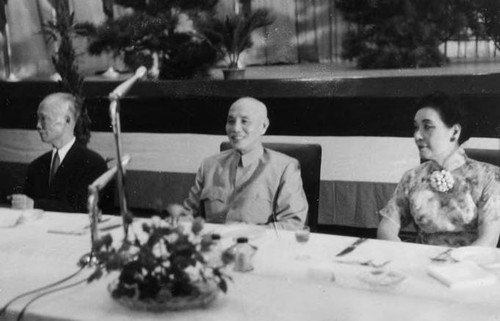Chiang Kai-Shek, president of the Republic of China, addressing ...