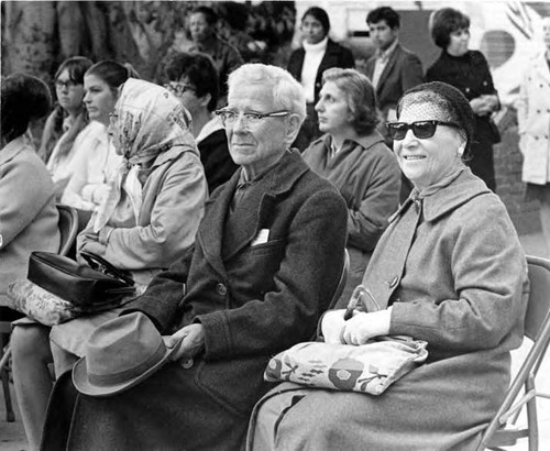 People watching concerts from the Plaza — Calisphere