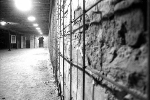 Photograph of the supporting wall for the Pico House — Calisphere