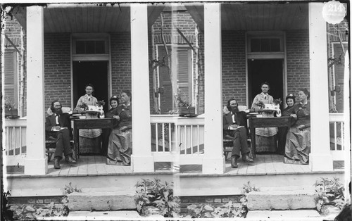 Rev. J. B. Jones and family, adopted by Cherokee Council, members of ...