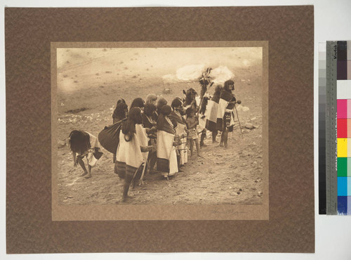 Hopi Pueblo of Oraibi, Arizona. The Flute Dance of the Hopi is the most ...