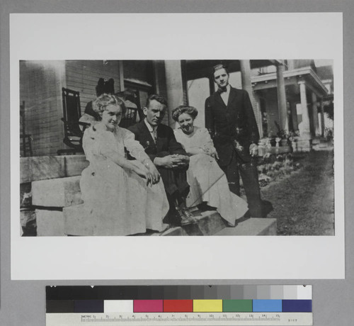Edwin Powell Hubble, Lucy Hubble, William Hubble and an unidentified ...