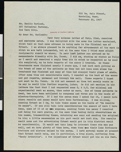 Alex McRobbie, letter, 1927-02-25, to Hamlin Garland — Calisphere