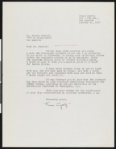Franz Geritz, letter, 1937-01-19, to Hamlin Garland — Calisphere