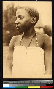 Portrait of a Muganda girl, Uganda, ca.1920-1940 — Calisphere