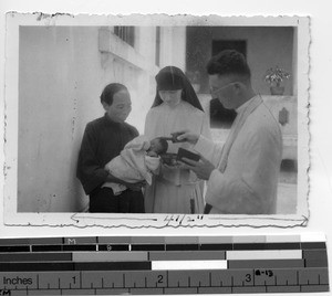Fr. Kupfer and Sr. Richard at Luoding, China, 1938 — Calisphere