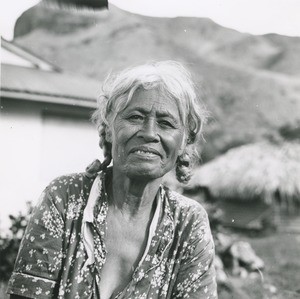 Portrait of an old Polynesian woman — Calisphere