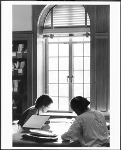 Students studying in the Periodicals Reading Room in Doheny Memorial ...