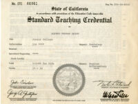 State of California Standard Teaching Credential — Calisphere