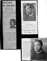 Newspaper clipping of Reverend Alfred Kerruthers Quinn and Effie ...