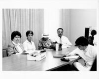 Alfred Thomas Quinn at a meeting — Calisphere