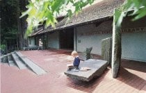 Color post card of Mill Valley Public Library, 1966-2019 — Calisphere