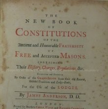 1738 New Book of Constitutions of the Ancient and Honourable Fraternity ...