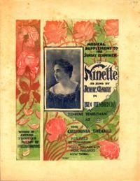 Ninette / words by Arthur Trevelyan ; music by Wm. Loraine — Calisphere