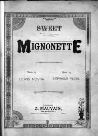 Sweet Mignonette / words by Lewis Novra ; music by Berthold Tours ...