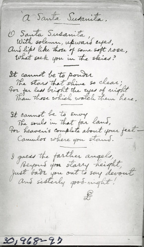 Double Sided Letter Page with Poems — Calisphere