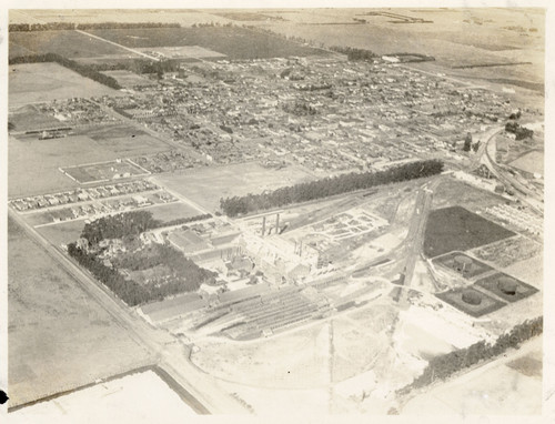 Aerial View of Oxnard Sugar Beet Factory, with Oxnard in the Background ...