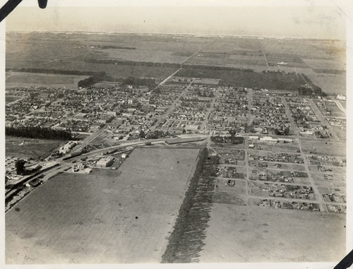 Aerial View of Oxnard, Looking West Towards the Ocean — Calisphere