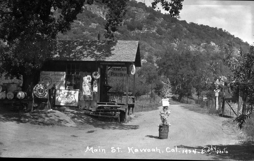 Kaweah, Tulare Co. Buildings and Utilities, Kaweah Post Office — Calisphere