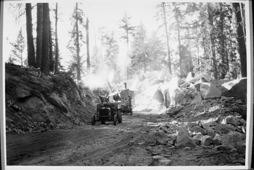 Construction, Highway under construction. Vehicles and Equipment ...