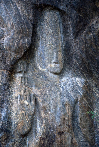 Sculpted rock: Figure of Vajrapāni: God Sakra — Calisphere
