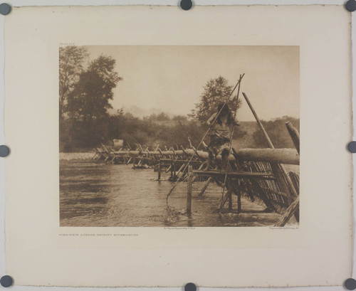 Fish weir across Trinity River, Hupa — Calisphere