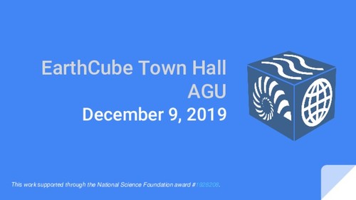 EarthCube Town Hall at AGU 2019 — Calisphere
