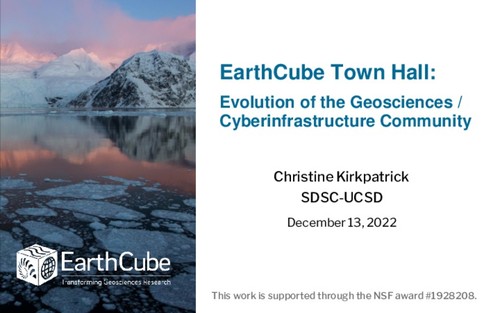 EarthCube Town Hall: Evolution of the Geosciences / Cyberinfrastructure ...