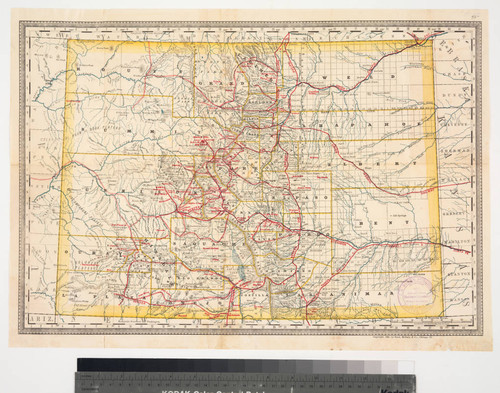 Railroad Map Colorado Historic Railroad Map Of Colorado 1886 | World