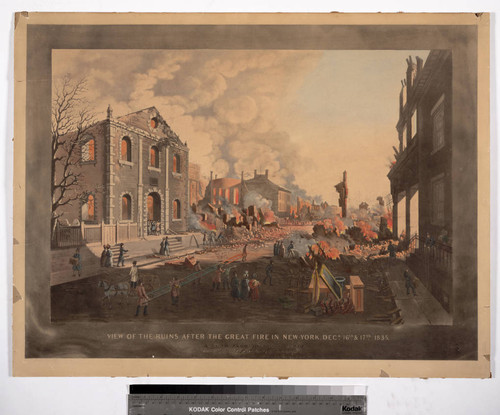 View of the ruins after the great fire in New-York, Decr. 16th. & 17th ...