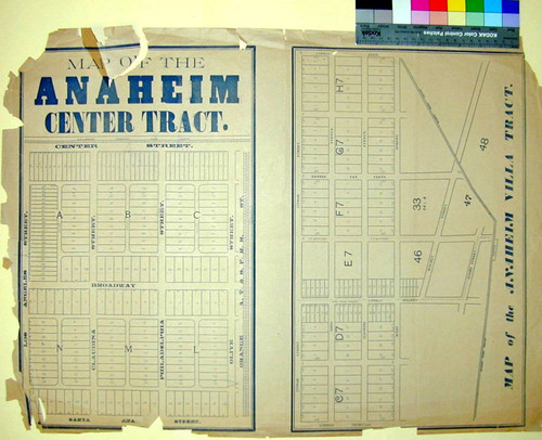 Map of the Anaheim Center Tract map of the Anaheim Villa Tract — Calisphere
