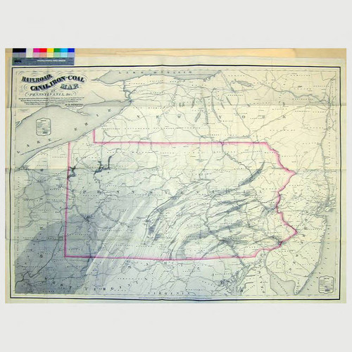 Railroad, canal, iron and coal map of Pennsylvania, &c showing the ...