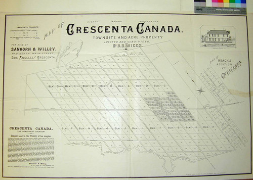 Map Of Crescenta Canada Townsite And Acre Property Located And