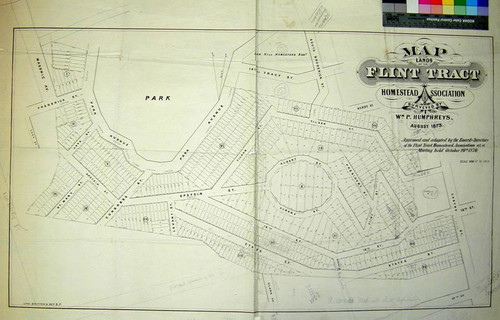 Map of the lands of the Flint Tract Homestead Association / surveyed by ...