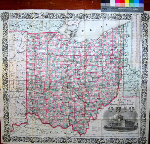 Colton's railroad & township map of the state of Ohio — Calisphere